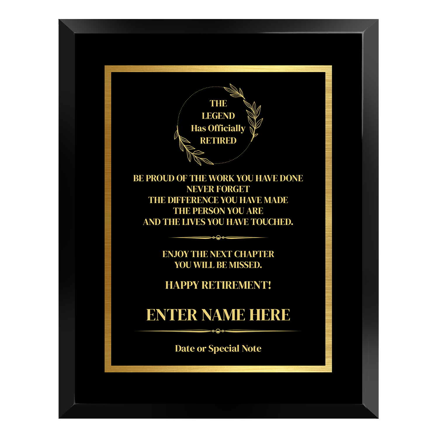 The Legend Has Officially Retired Plaque – Personalized Retirement Gif ...