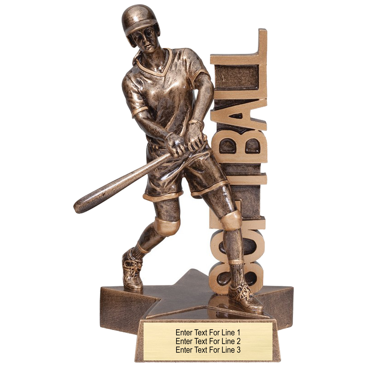 Softball Trophy – Action Pose Softball Award Female (2 Sizes) – Awards Co