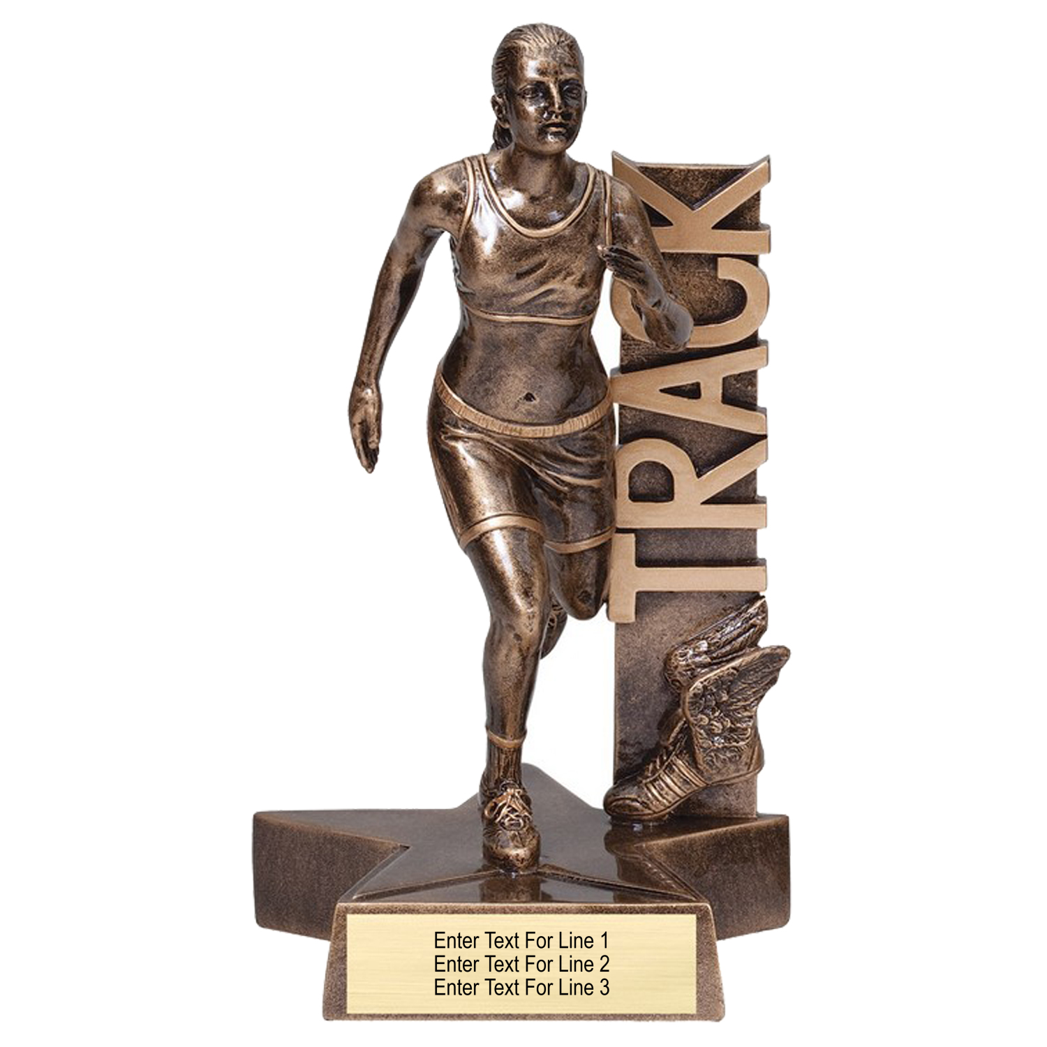 Track Trophy – Action Pose Track Award Female (2 Sizes) – Awards Co