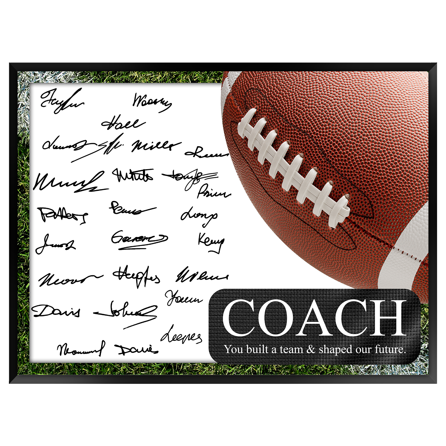Football Coach Signature Plaque 1 – Team Autograph Gift – Awards Co